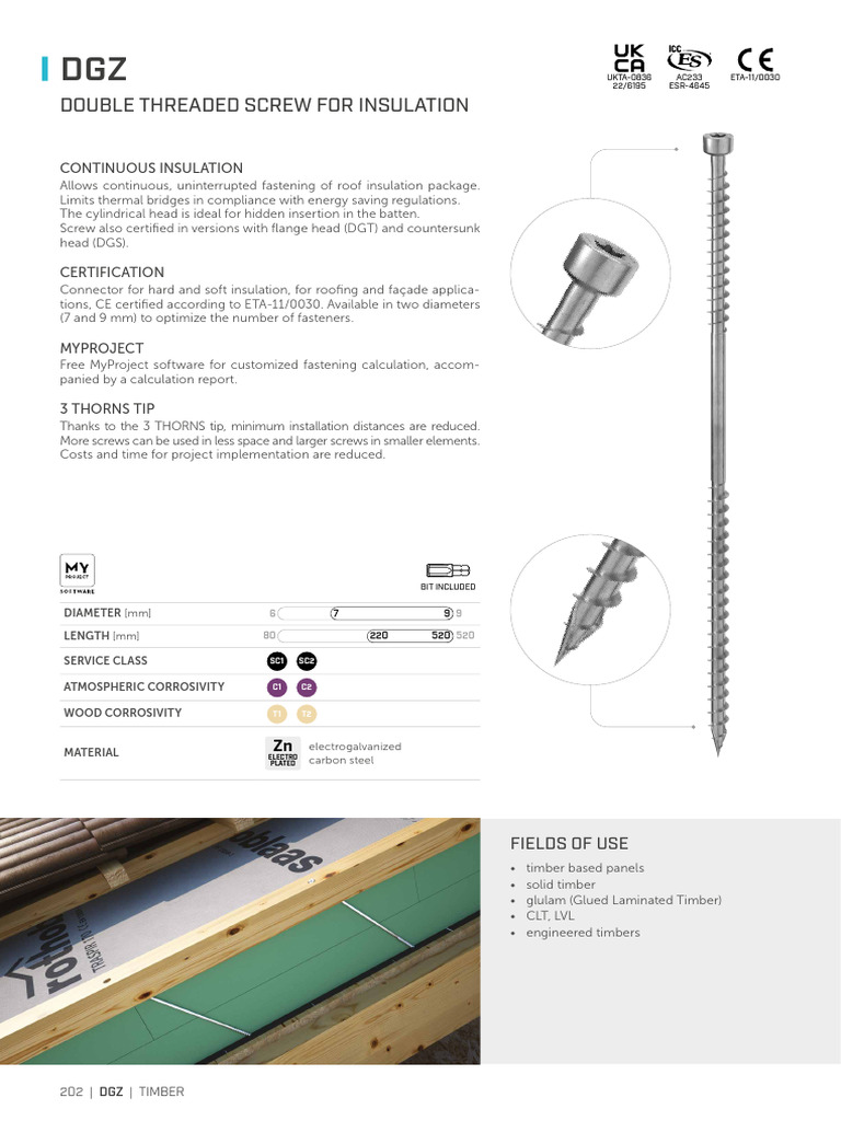 DGZ-en-technical-data-sheet | PDF | Building Insulation | Screw