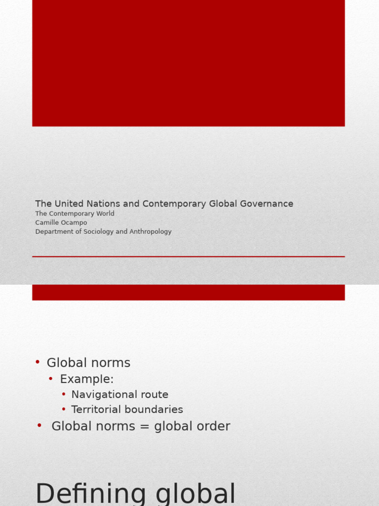 Global Governance | PDF | United Nations | International Relations
