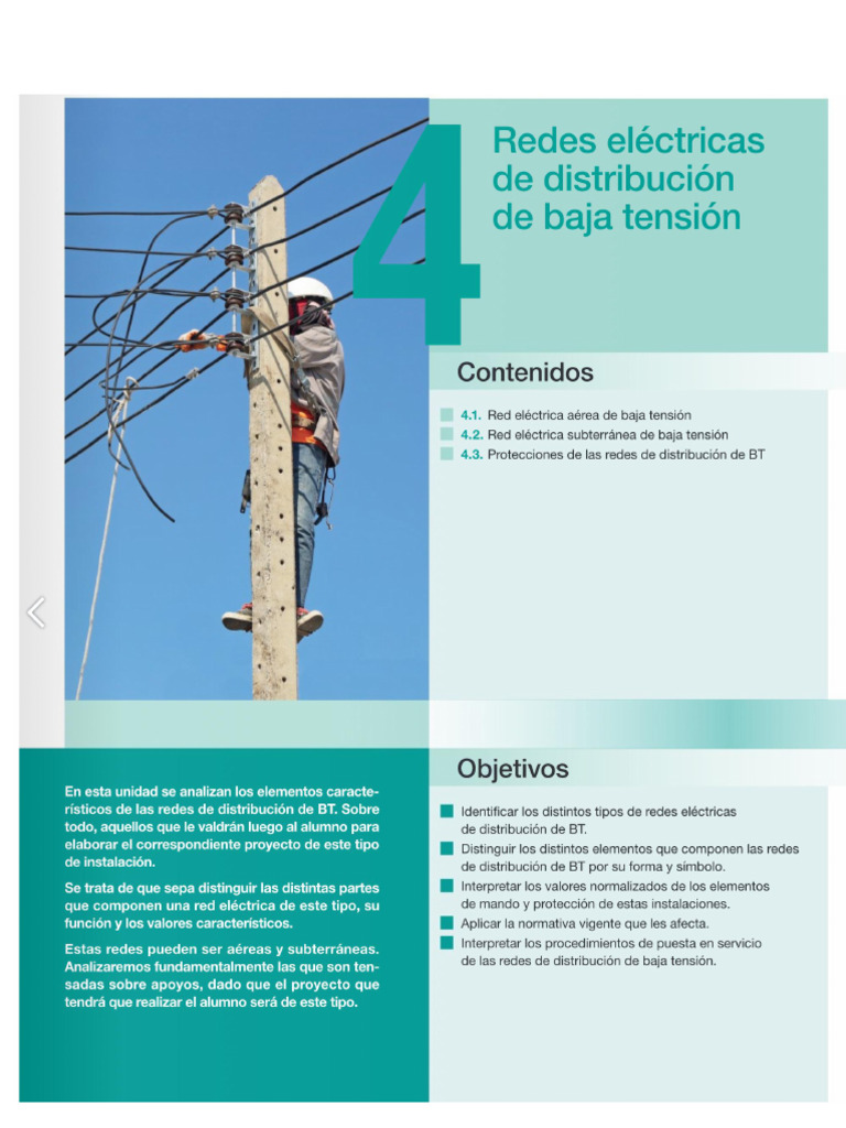 Tema 4. Redes Eléctricas de Distribución BT PDF Alumnos (1) - Unlocked - Repaired | PDF