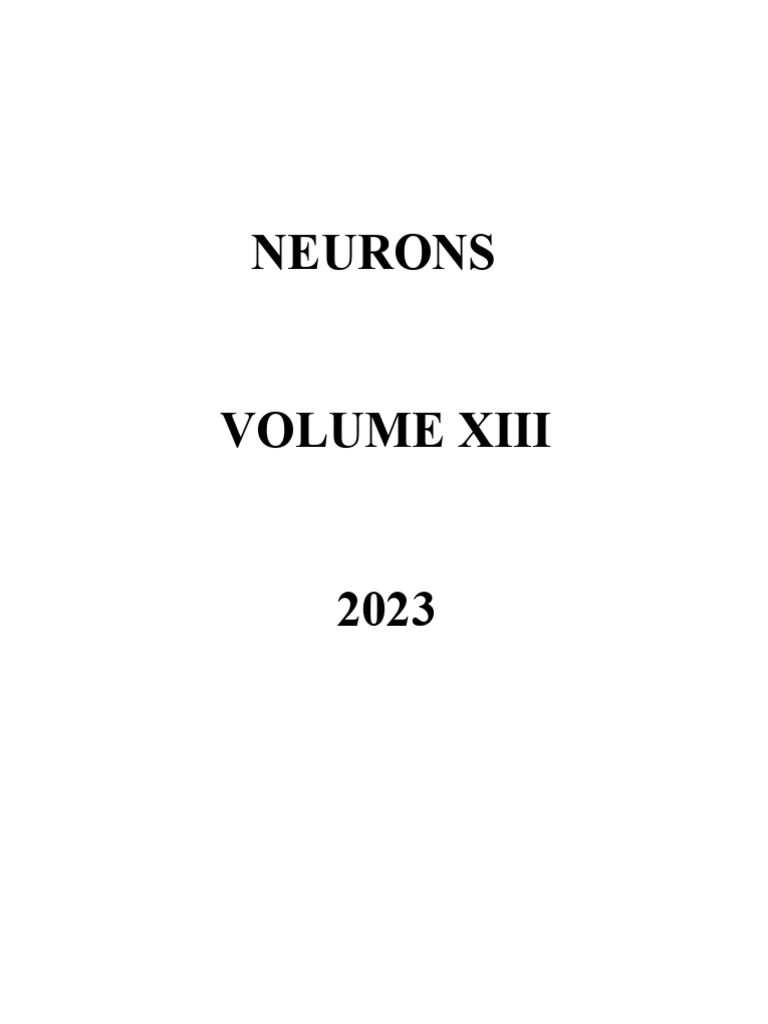 Neurons Volume XIII 2023 | PDF | Positive Psychology | Experience