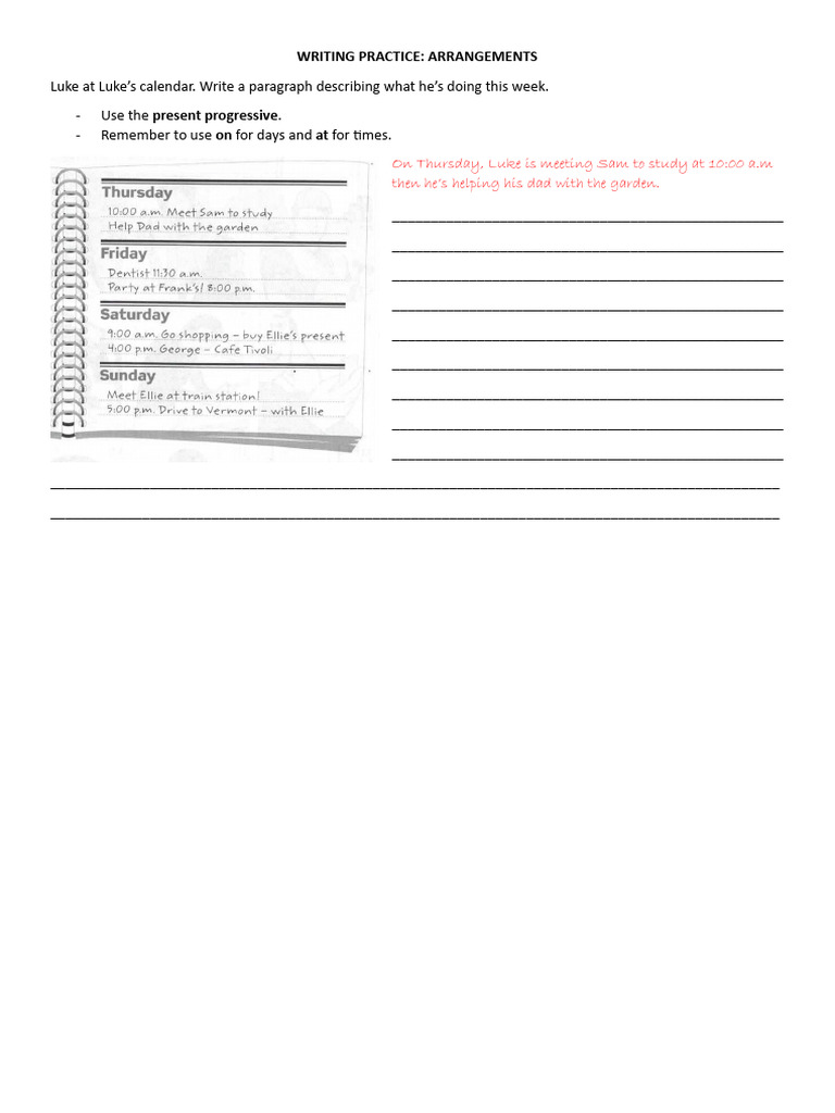 WRITING PRACTICE (2) | PDF