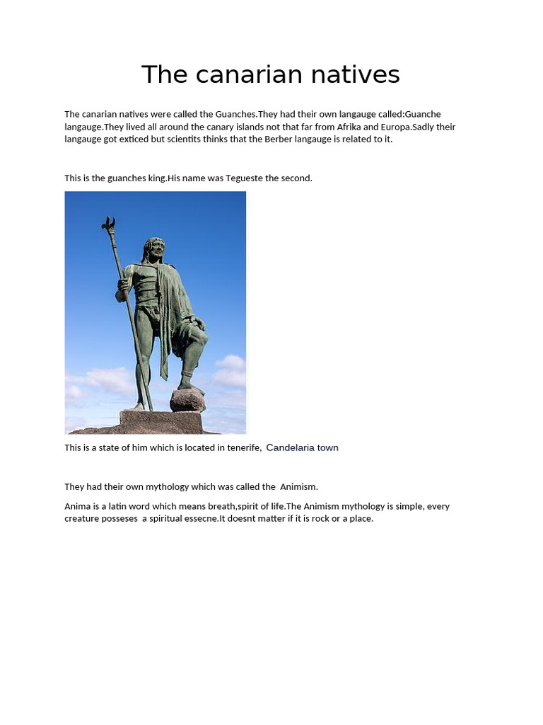 The Canarian Natives | PDF