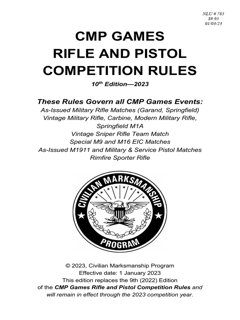 CMP Games Rules | PDF | Ballistics | Firearms