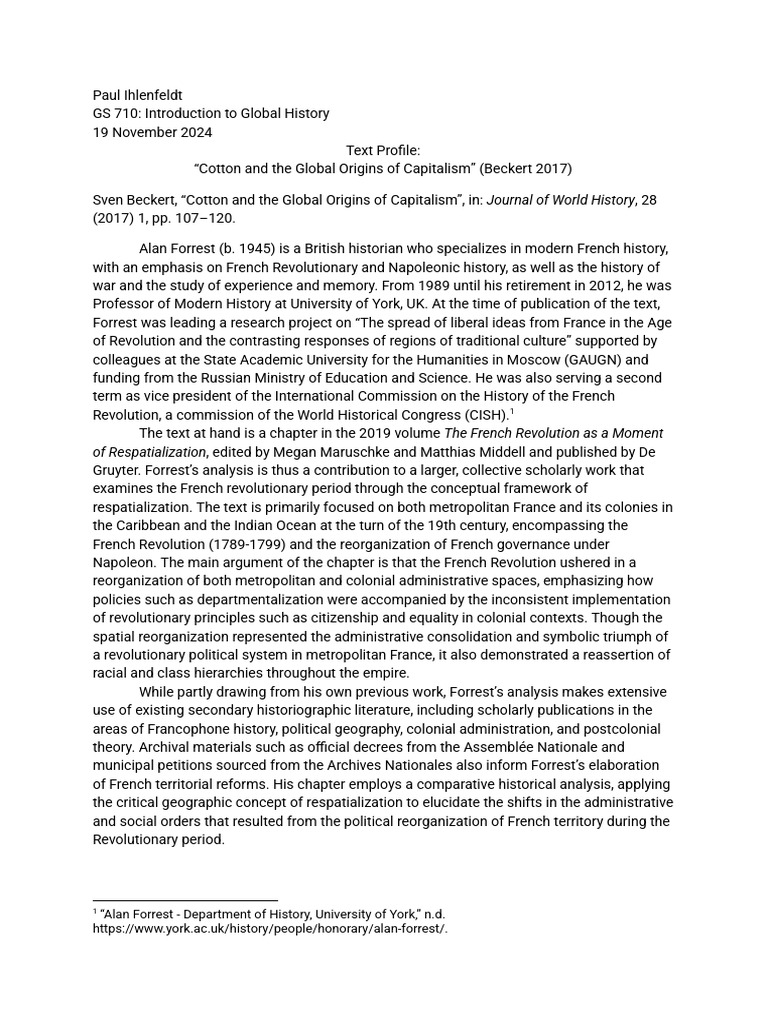 Ihlenfeldt TextProfileForrest | PDF | Colonialism | France