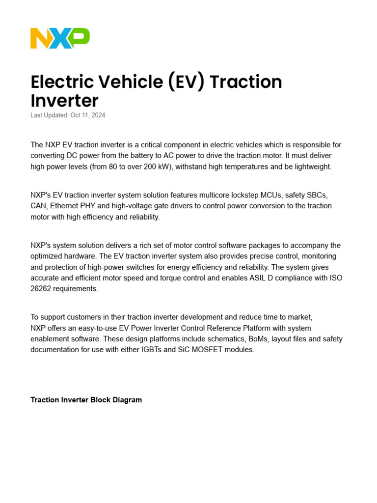 ElectricVehicleEVTractionInverter_EV-POWER-INVERTER | PDF | Power ...