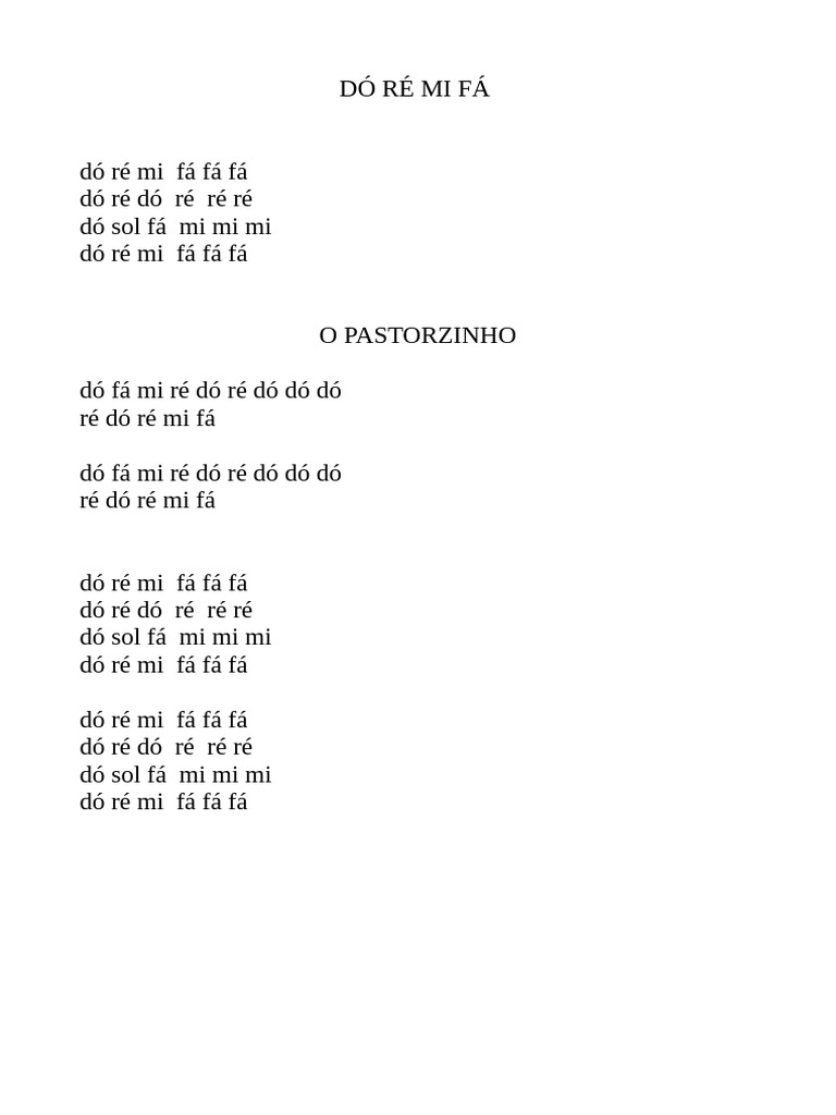 Dó Ré Mi Fá | PDF