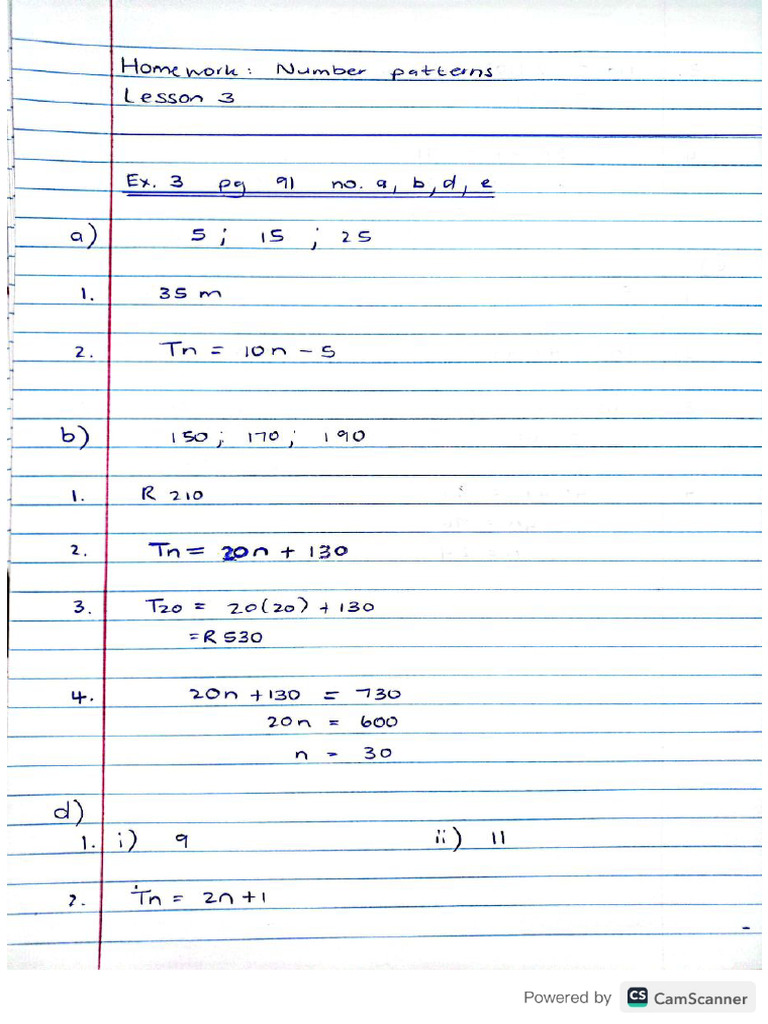 G10 - L3 answ Number patterns | PDF
