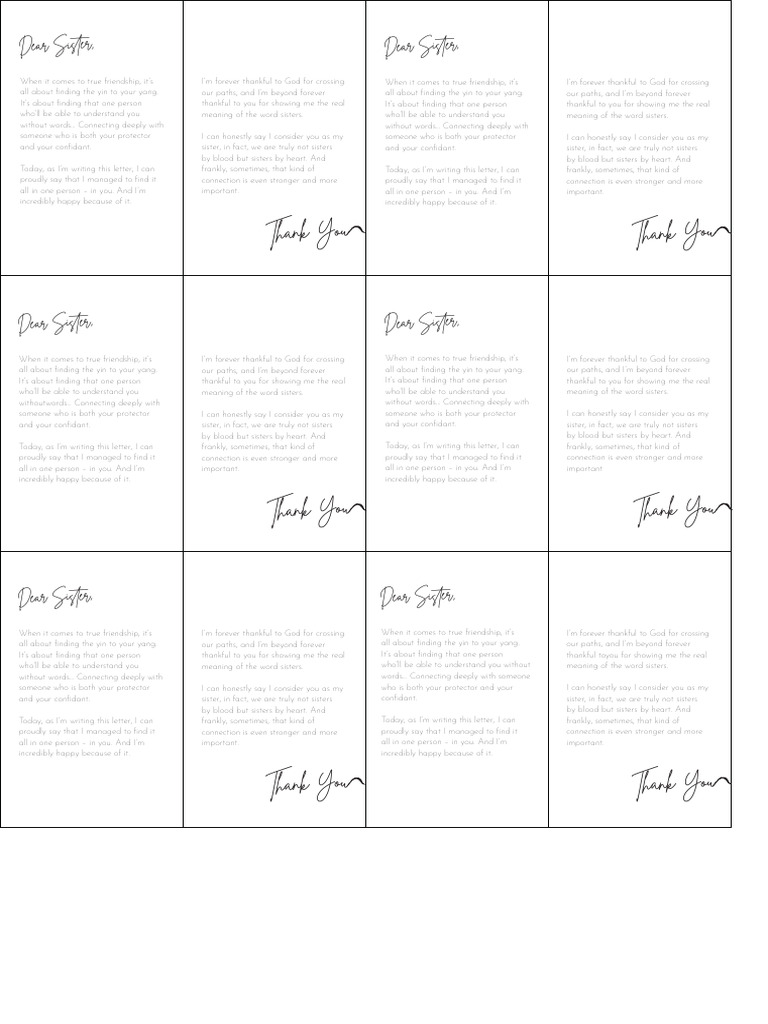 Heartfelt Letter to My Sister | PDF