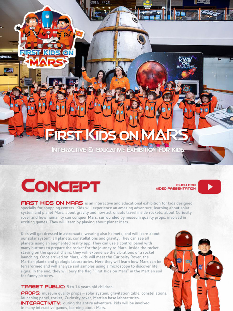 FIRST KIDS On MARS - Expozitie Interactiv-Educativa | PDF | Mars ...