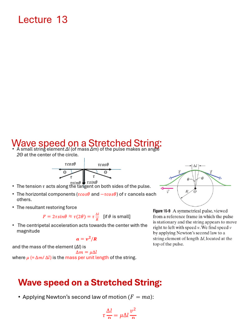 Wave Speed and Interference on Strings | PDF | Waves | Force