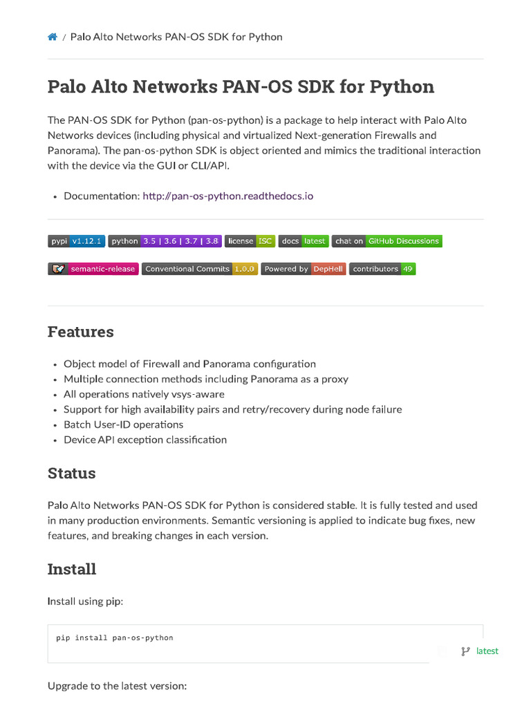 Pan-Os Api | PDF