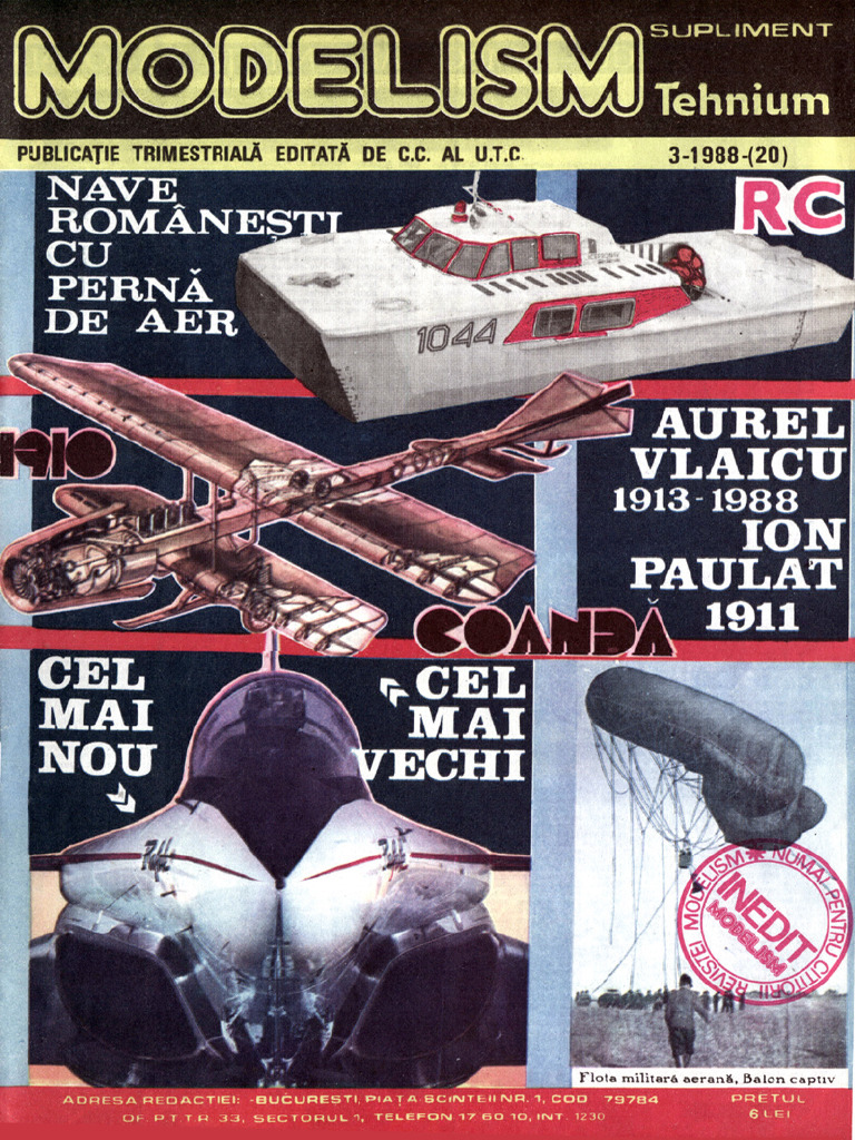 Cristian Crăciunoiu - Modelism, Supliment Tehnium 1988 - 3 (1988) | PDF
