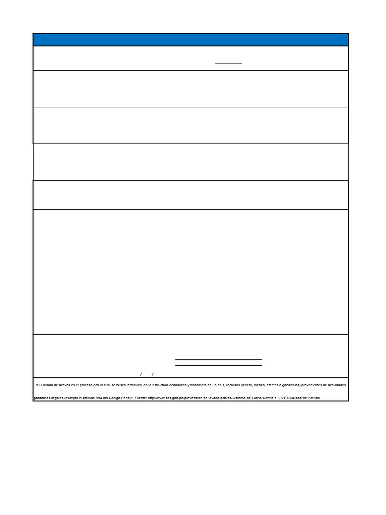 FICHA CLIENTE - ANEXO 2 (1) | PDF | Lavado de dinero | Fiscal