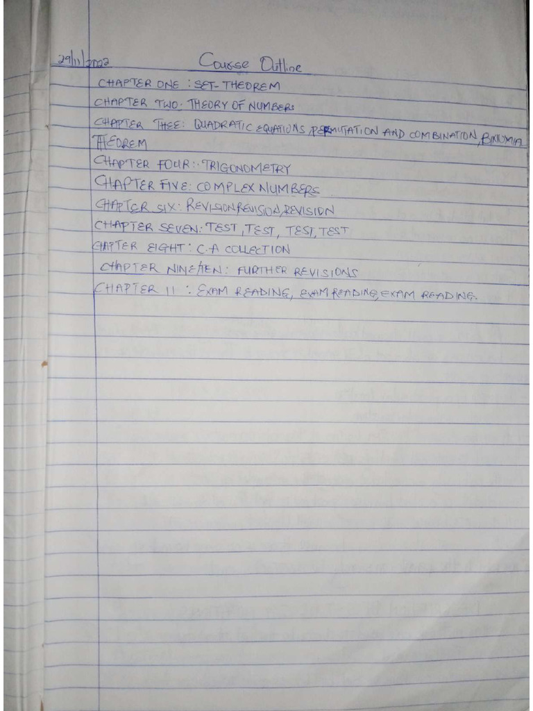 MTH101 Lecture Notes Compressed - 230427 - 154003 | PDF