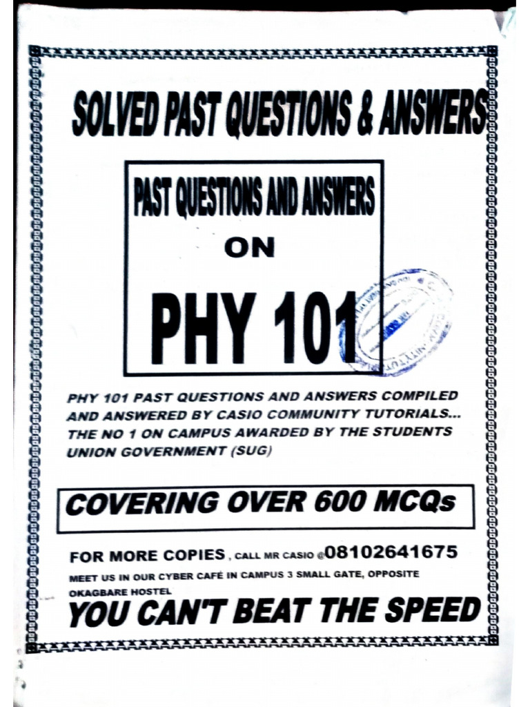 PHY101 | PDF