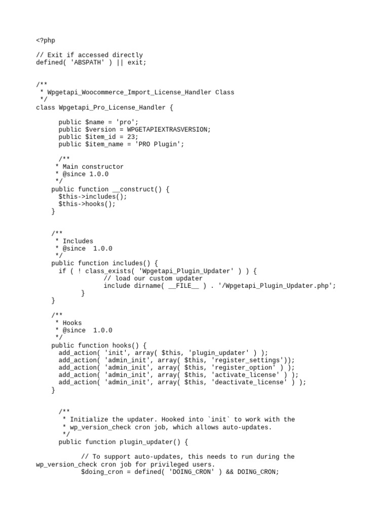 Class License Handler | PDF | Software Engineering | Computer Programming