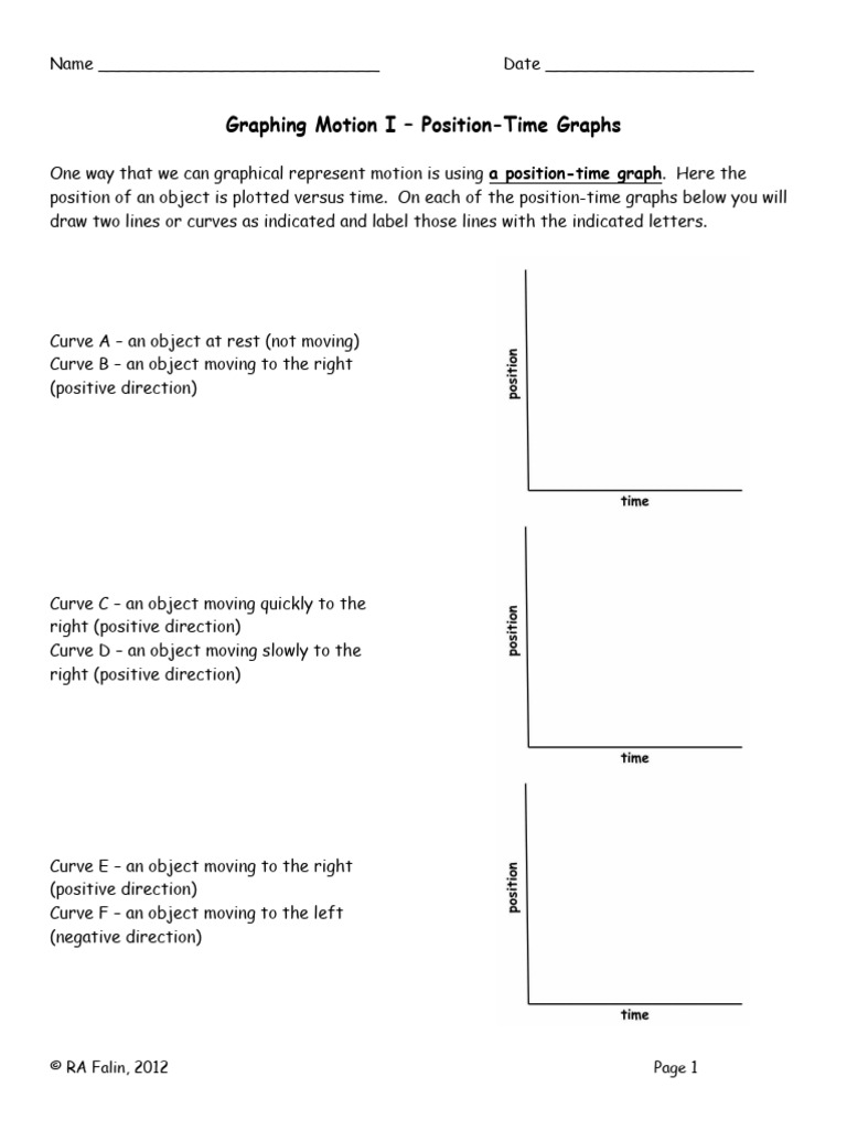 Graphing Motion I | PDF | Velocity | Speed