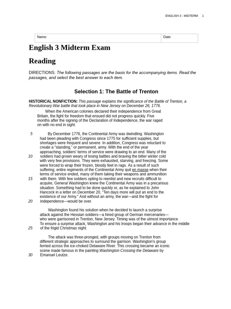 English 3 Midterm: Exam Prep | PDF | Persuasion | Ancient Greek Philosophy