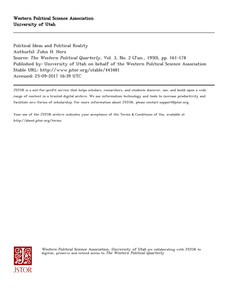 Herz Pol Ideas and Pol Reality 50 | PDF | Democracy | Political Ideologies