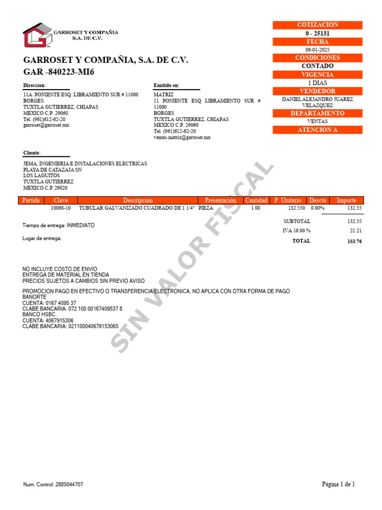 Cotizacion 25131 | PDF | Bancario | Tecnología bancaria