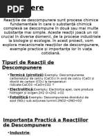 Reactia de Descompunere-Importanta Practica | PDF