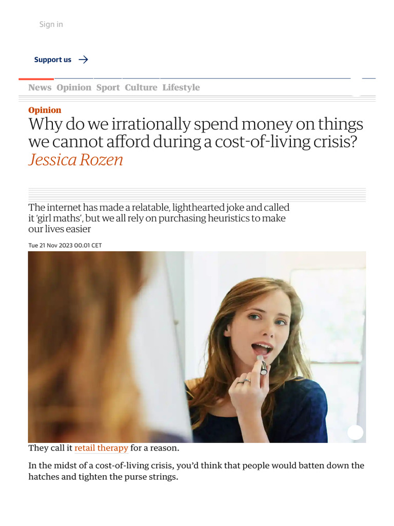 Why Do We Irrationally Spend Money On Things We Cannot Afford During A ...