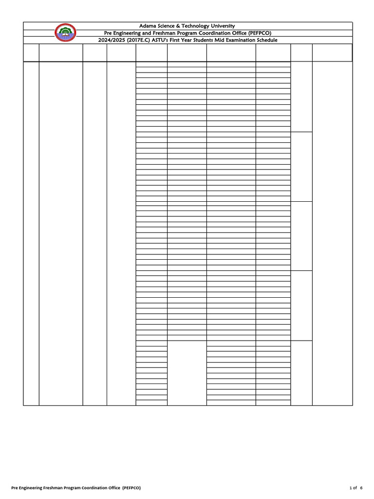 Pre Engineering Students (2017EC) | PDF