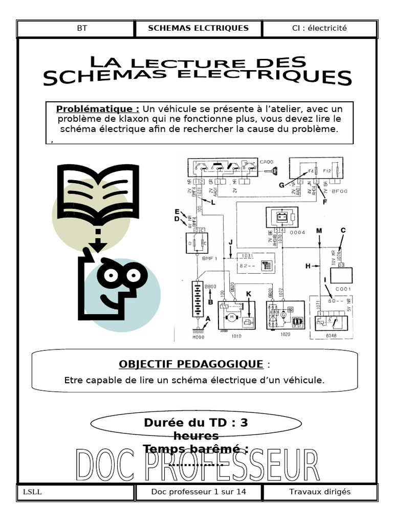 Lecture de schémas électriques auto | PDF | Connectique | Électrotechnique