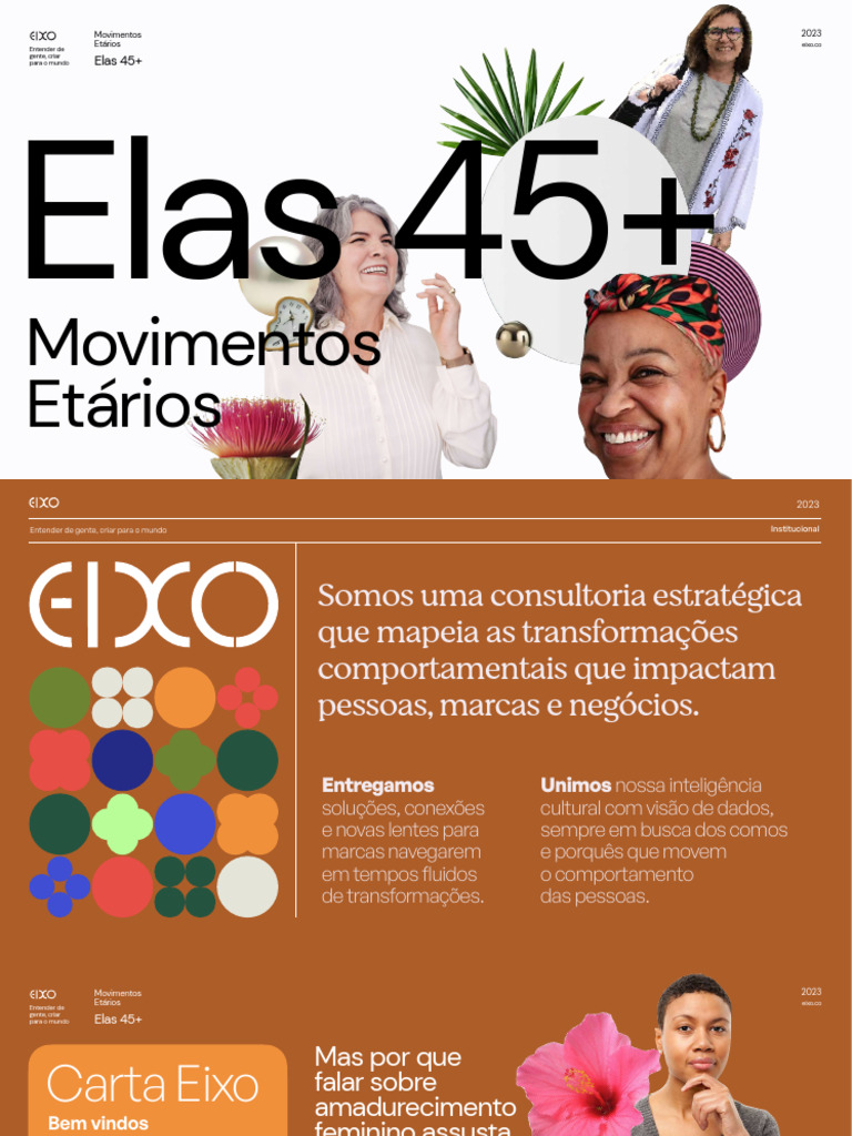 [Eixo] O futuro é Elas 45+ _ White Paper | PDF | Envelhecimento | Brasil