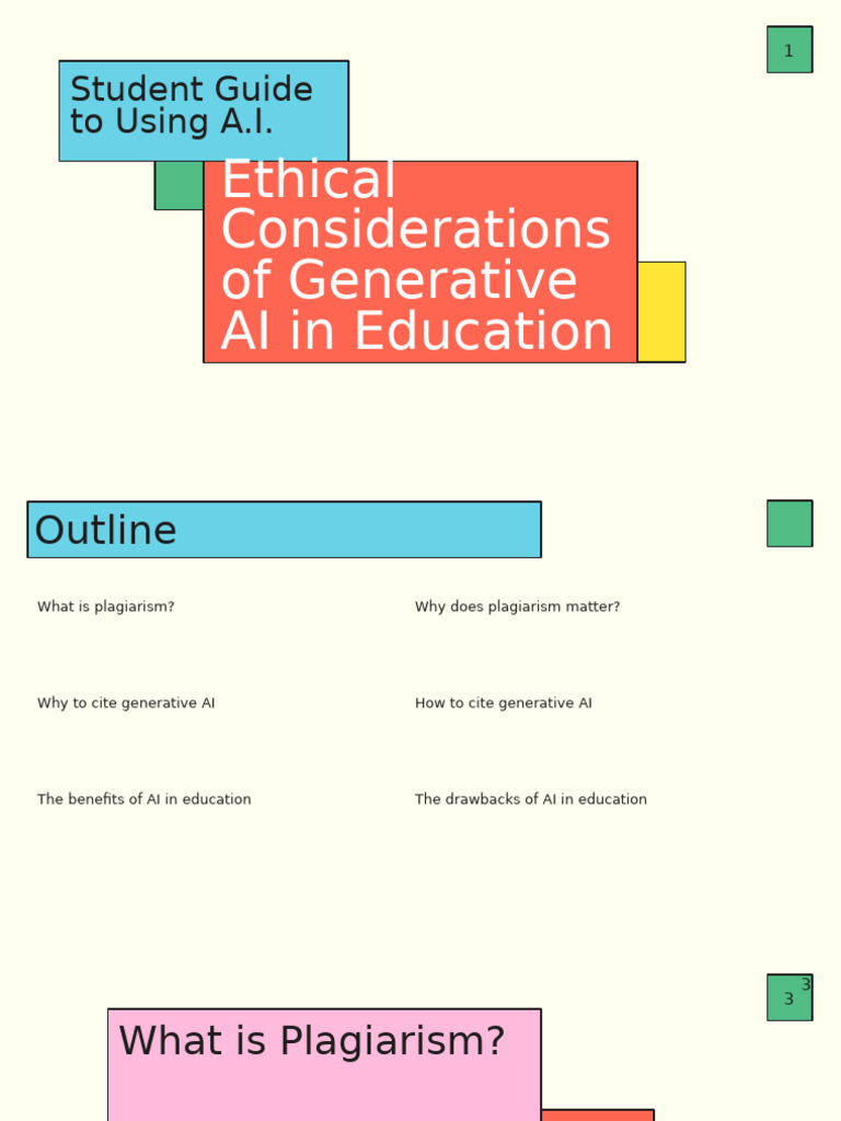 Ethical Considerations of Generative AI in Education | PDF | Plagiarism ...