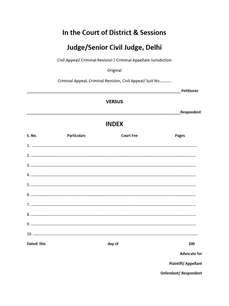 Index Form | PDF