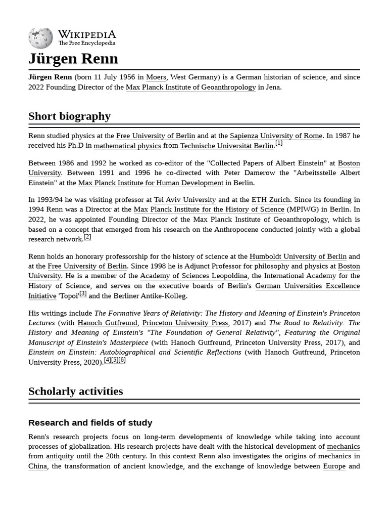 Jürgen_Renn | PDF | Physics | Science