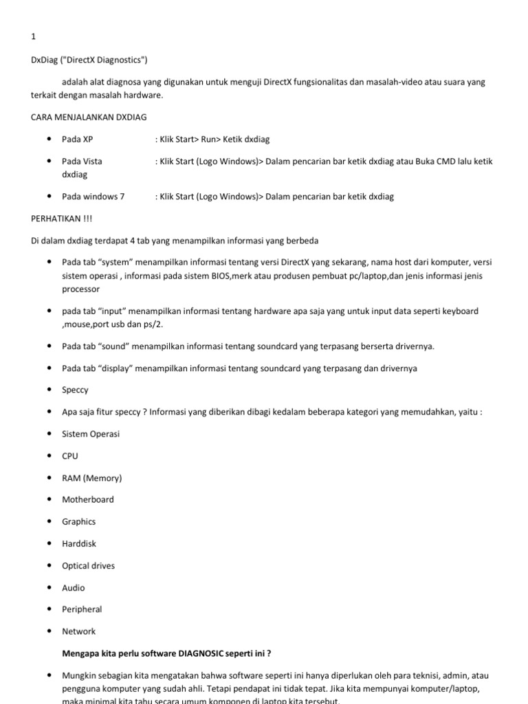 DX Diag | PDF | Komputer