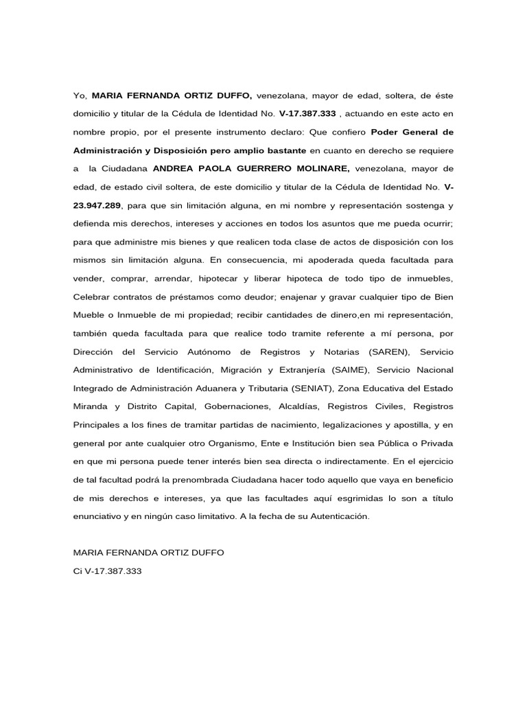 Modelo Poder General | PDF