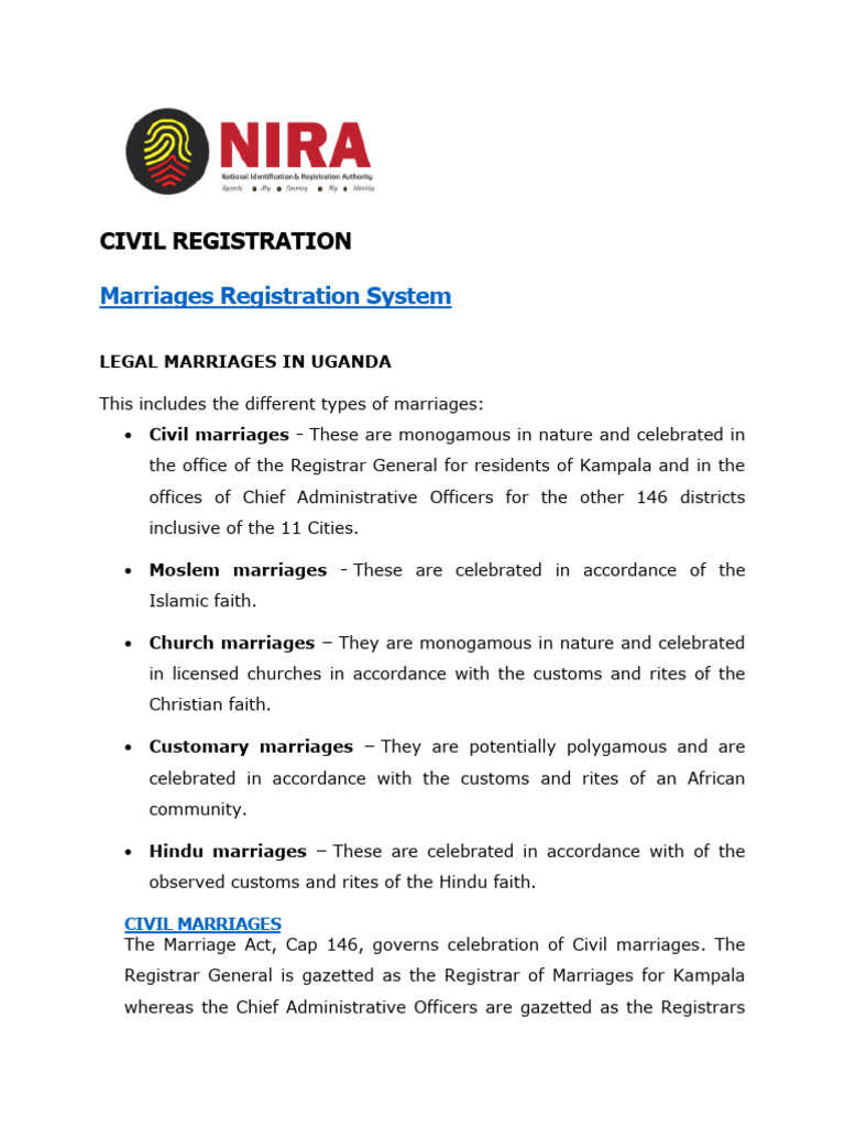 Civil Registration Web Info | PDF | Marriage | Identity Document