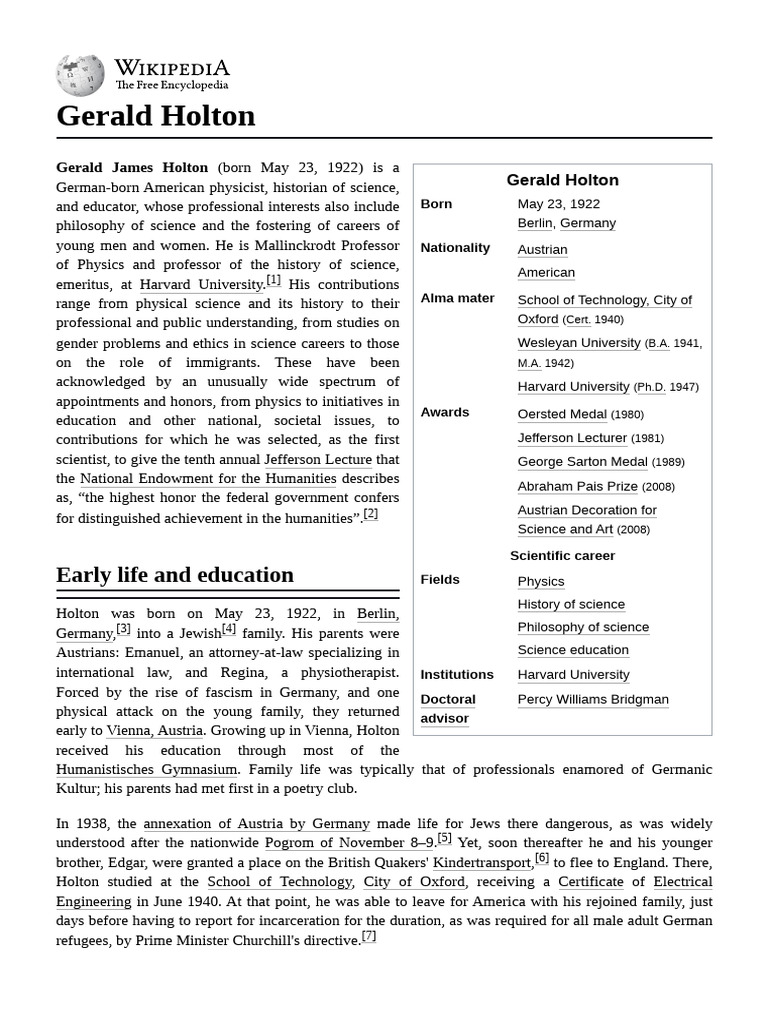 Gerald_Holton | PDF | Science