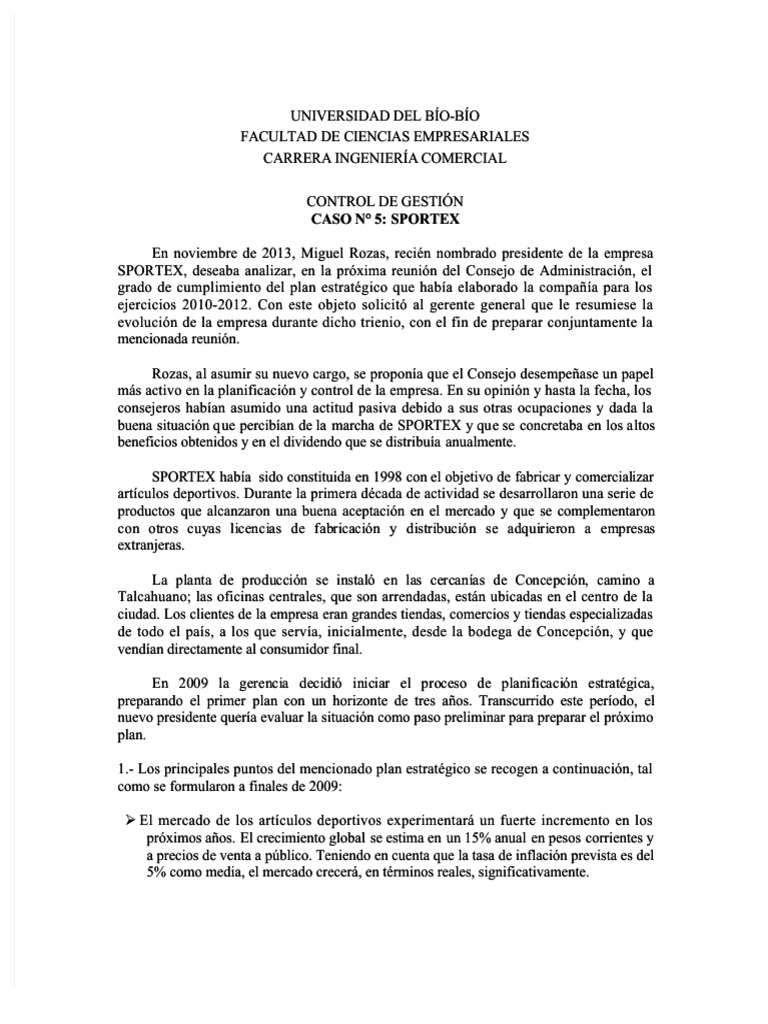 PDF Caso 5 Sportex Compress | PDF