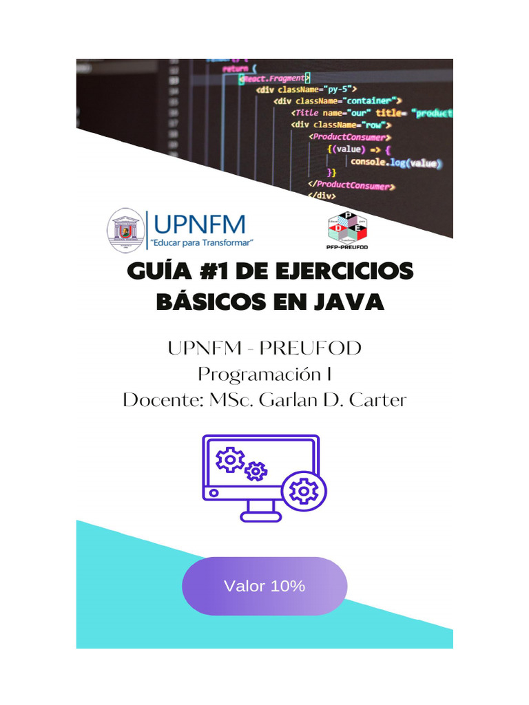 Guía de Ejercicios Básicos en Java | PDF