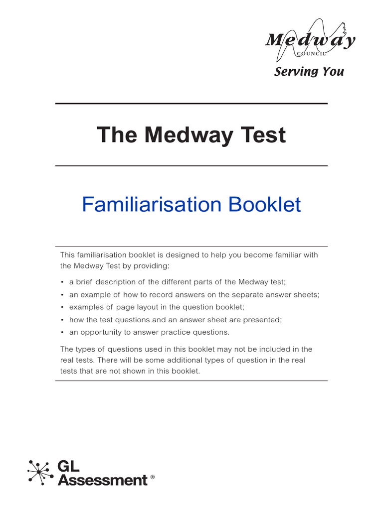 Medway Test Familiarisation Guide | PDF | Yeti | Multiple Choice