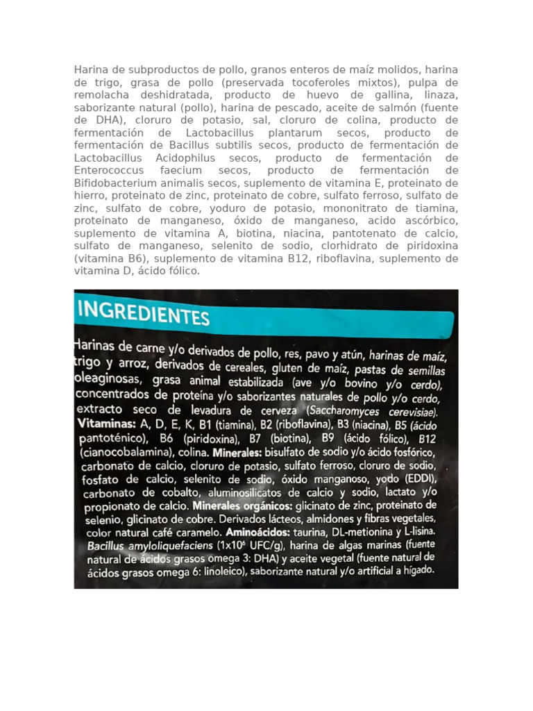 Harina de subproductos de pollo | PDF