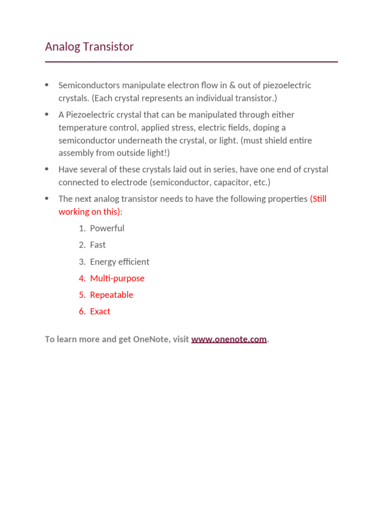 Analog Transistor | PDF