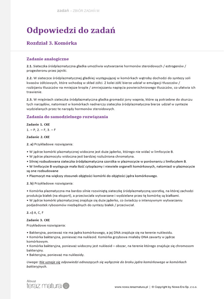 Tom 1 Rozdzial 3 - Odpowiedzi Do Zadan | PDF