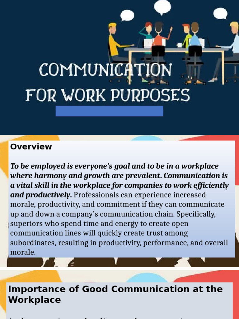 Com. For Work Purposes | PDF | Communication | Team Building