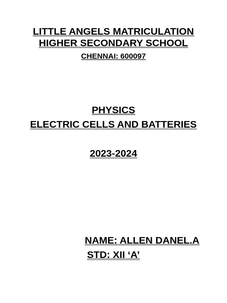 PHY ASSIGN | PDF | Electric Vehicle | Electrode