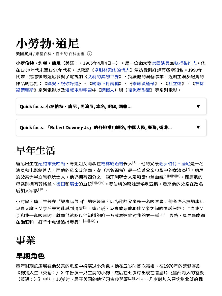 小勞勃·道尼 - Wikiwand | PDF