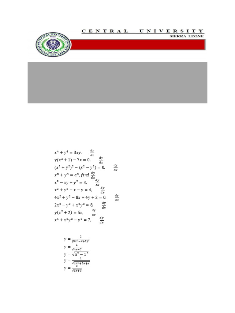 CALCULUS Assignment2025 | PDF | Differential Geometry | Calculus