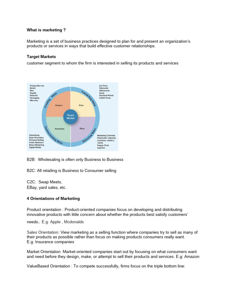 Marketing Notes | PDF