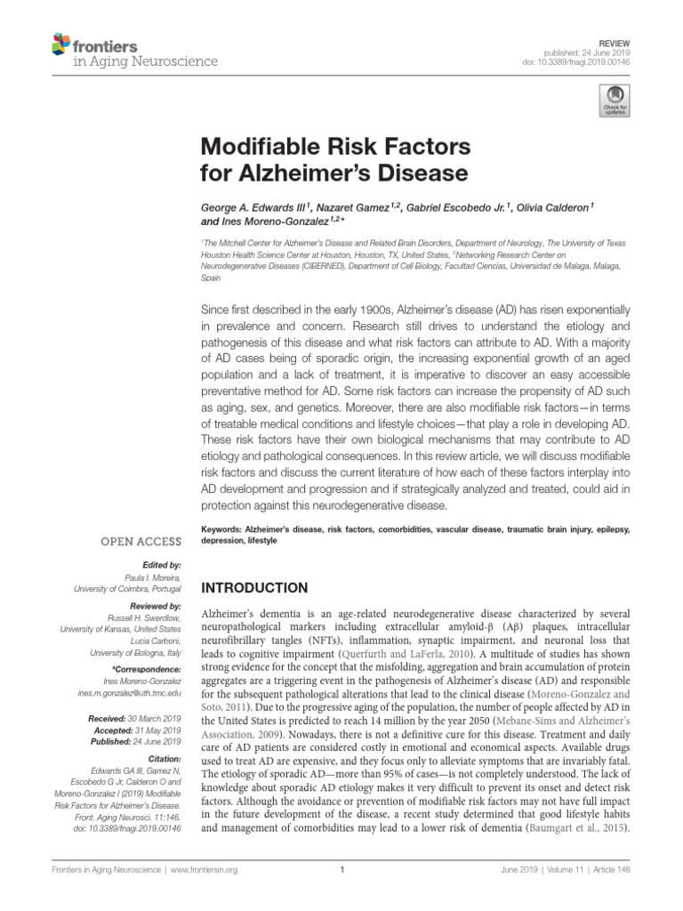 1. Edwards III 2019 | PDF | Amyloid Beta | Dementia
