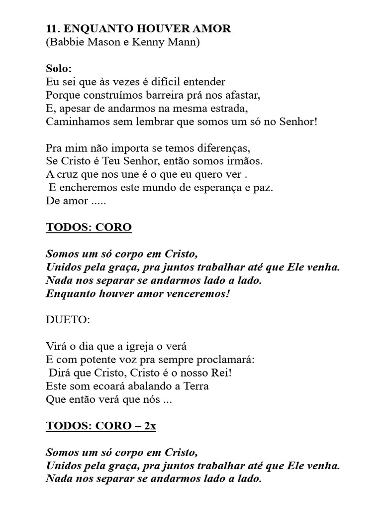 Enquanto Houver Amor | PDF