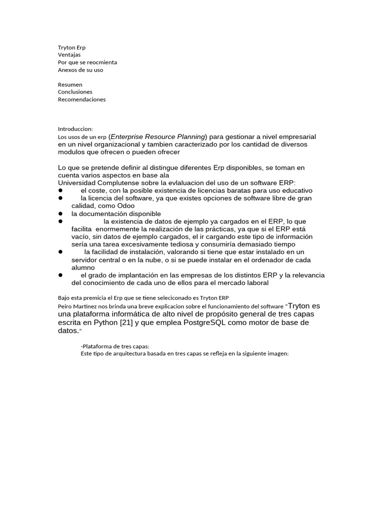Tryton ERP | PDF | Planificación de recursos empresariales | Informática